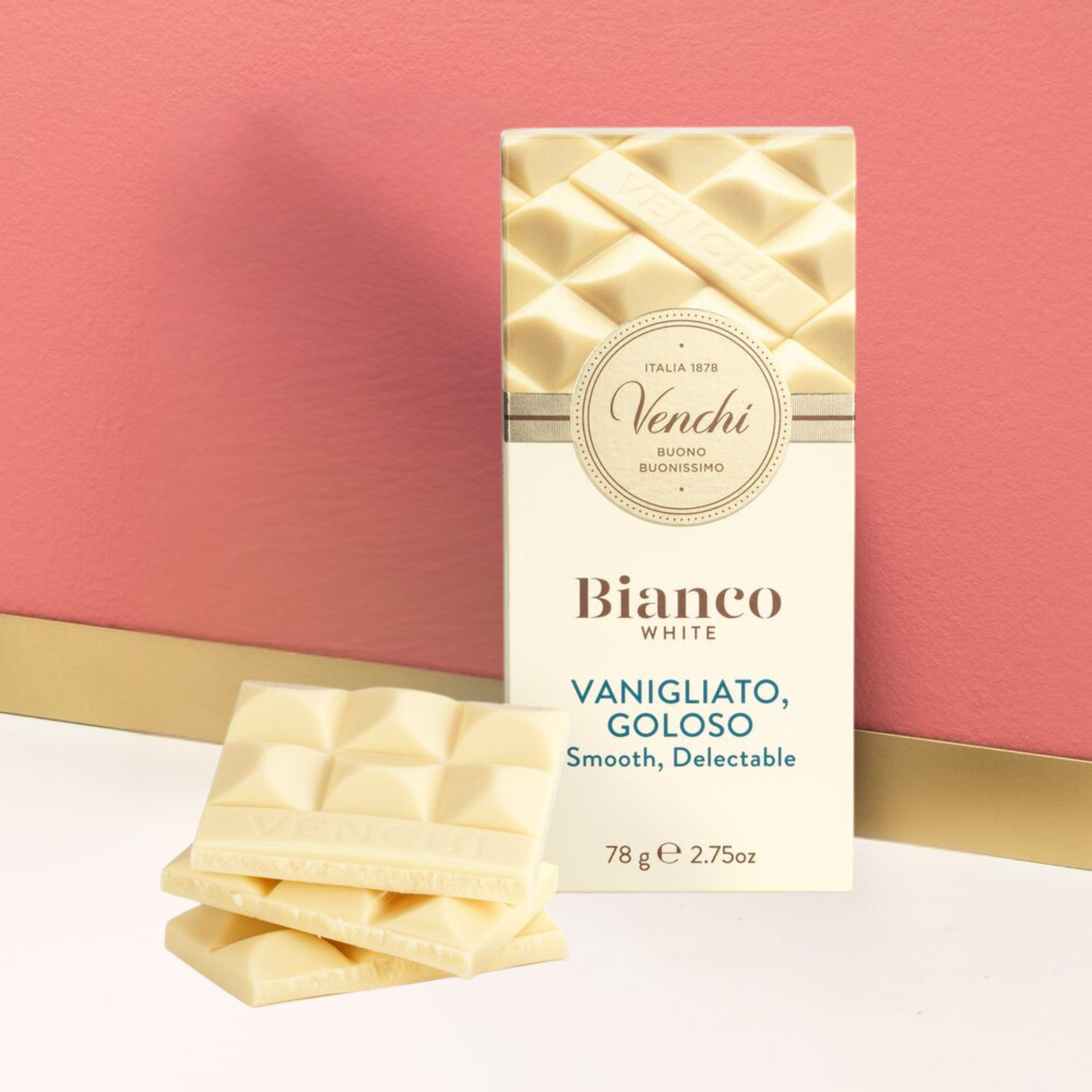 Venchi Fine Italian Chocolate - White Chocolate bar 78 g